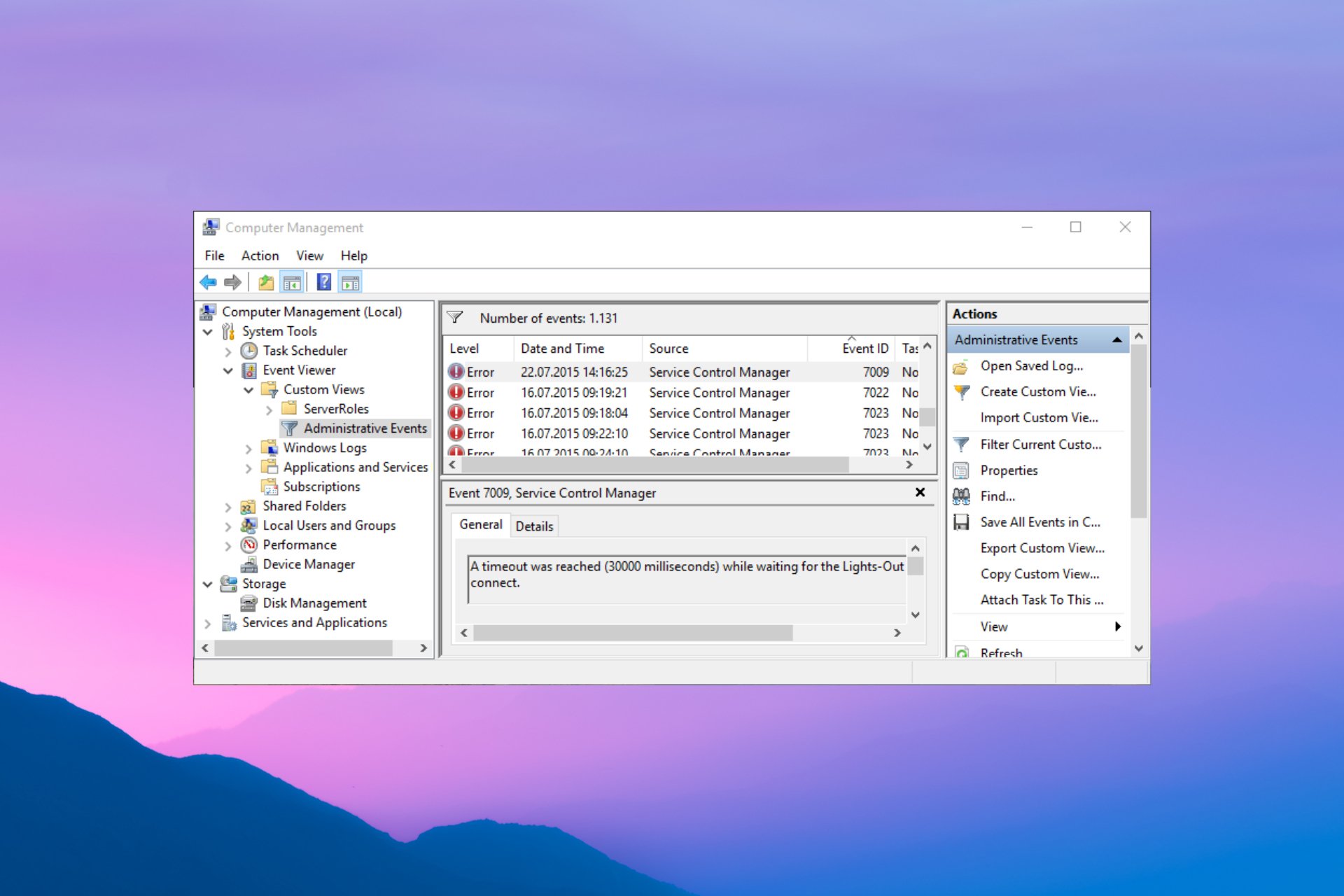 5 formas de reparar el error ID 7000 del administrador de control de servicios